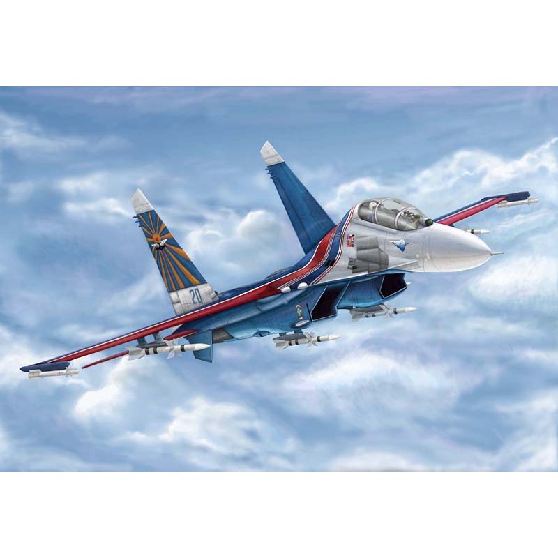 พร้อมสต็อกกว่า 100 จัดส่งฟรี Trumpeter รัสเซีย Su-27UB Guard C Fighter ...
