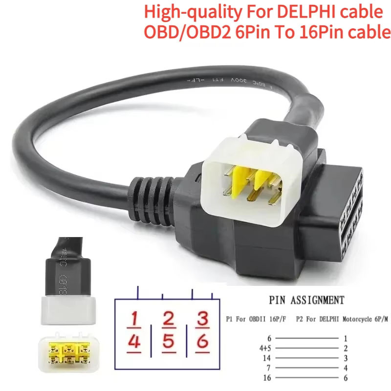 ล่าสุดสําหรับ BENELLI OBD2 6 Pin ปลั๊กวินิจฉัย Adaptor สําหรับ BOSCH ...