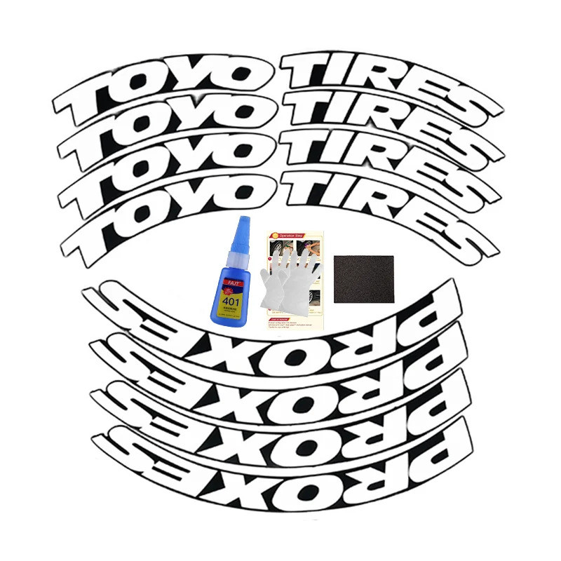 Car Tire Lettering Sticker Rubber 1.38'' For 15''-24'' For 4 Tires ...