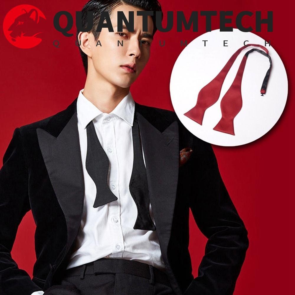 QUANTUMTECH Solid Classic Ties ซาตินปรับภาษาอังกฤษสุภาพบุรุษสไตล์งานแต่งงาน Tie Gourd Shape สวม ...