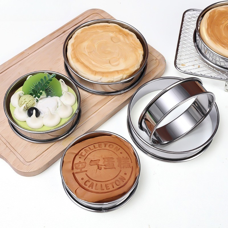 1/2 ชิ้น Nonstick Double Rolled Crumpet Tart Ring Mold - แม่พิมพ์รูป ...