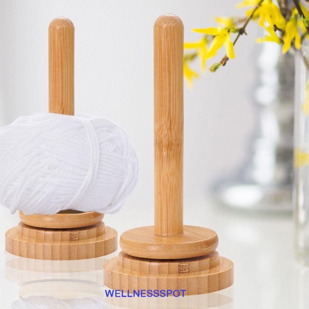 Wellnessspot ไม้เส้นด้าย Ball Holder, Smooth Double Layer Design Thread ...