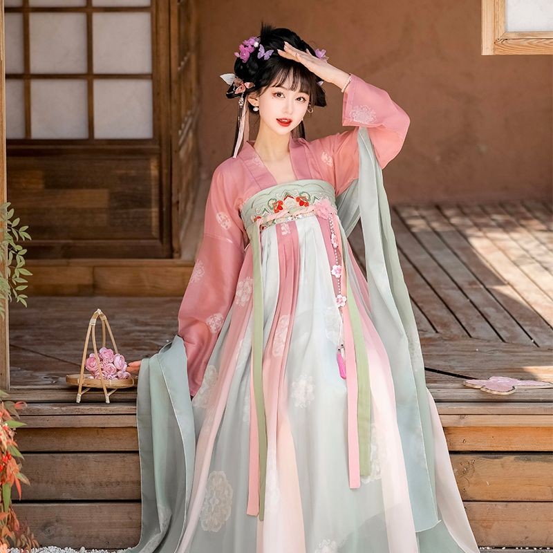 [Yuexia Yaotai] Hanfu Made in Tang กระโปรงยาวหน้าอก Hanfu ฤดูร้อนจีนชุด ...