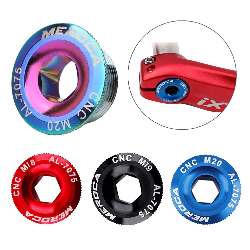 Lala_high คุณภาพสูงจักรยานเสือหมอบ Crank Fixing Bolt ฝาครอบข้อเหวี่ยงสก ...