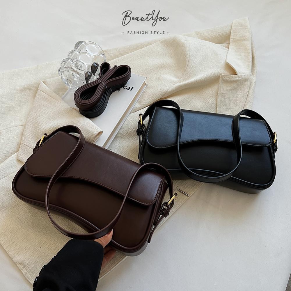 ผู้หญิง Flap กระเป๋าสะพายอินเทรนด์ Top Handle Bag Buckle Armpit Hobo ...