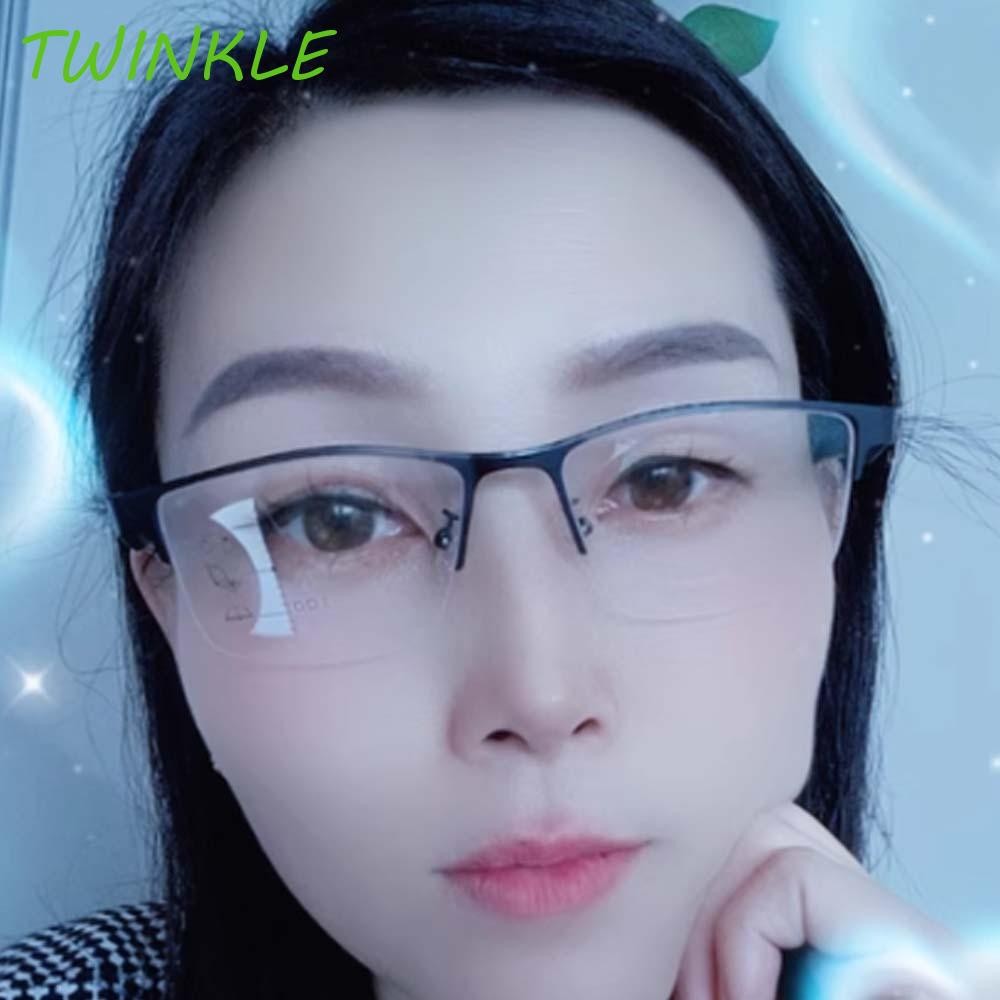 TWINKLE1 แว่นตาธุรกิจครึ่งกรอบ, แว่นตาบลูเรย์พลาสติกใส, แว่นกันแดดผู้หญิงน้ําหนักเบาพีซีโลหะผสม ...