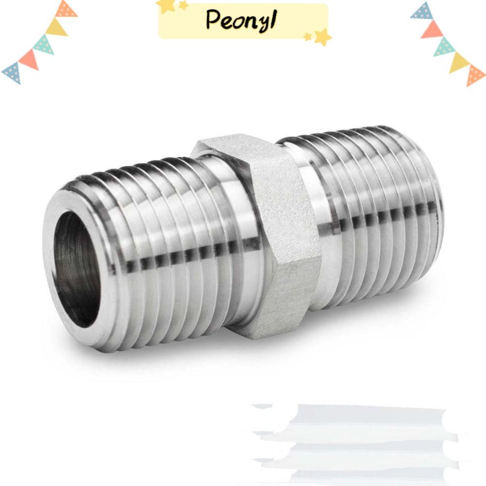 PDONY ปลอม Hex หัวนม, 1/4 " NPT x 1/4 "NPT 304 อุปกรณ์ท่อสแตนเลส, ทนทานเงินชายเกลียวท่อน้ํา Butt ...
