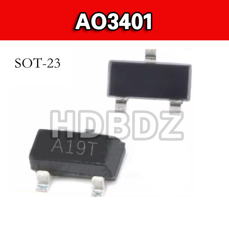100pcs AO3401 A19T SOT23 การจัดการพลังงาน MOS หลอด NPN Triod IC SMD | Shopee Thailand