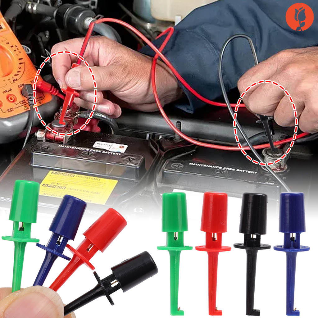 10 ชิ้น IC Test Hook คลิปทองแดง Mini Grabber สําหรับมัลติมิเตอร์ทดสอบ ...