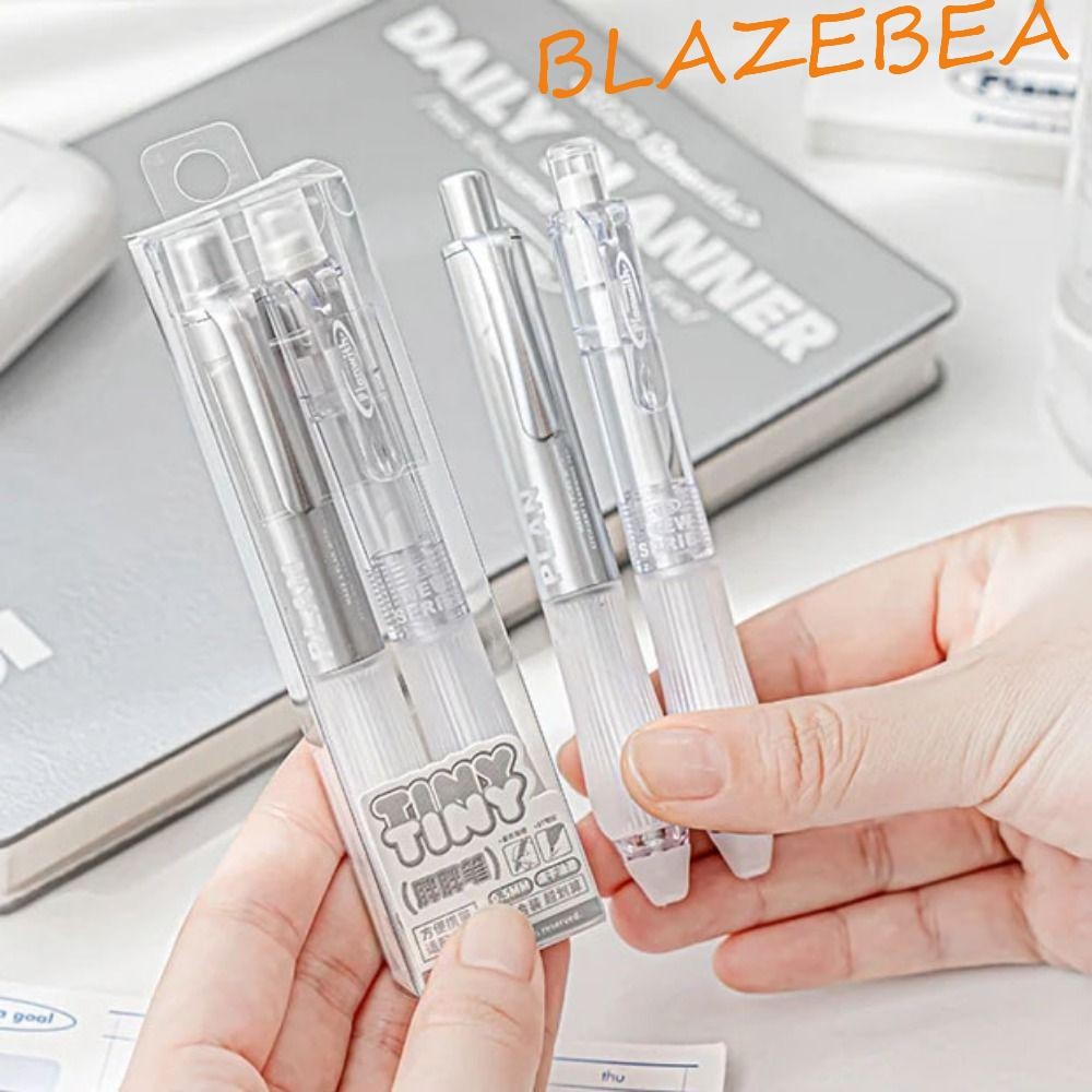 BLAZEBEA 2 ชิ้น Tiny ปากกาเจลชุด, กด ABS นักเรียนเขียนปากกา, Mini Book ปากกามัลติฟังก์ชั่น ...