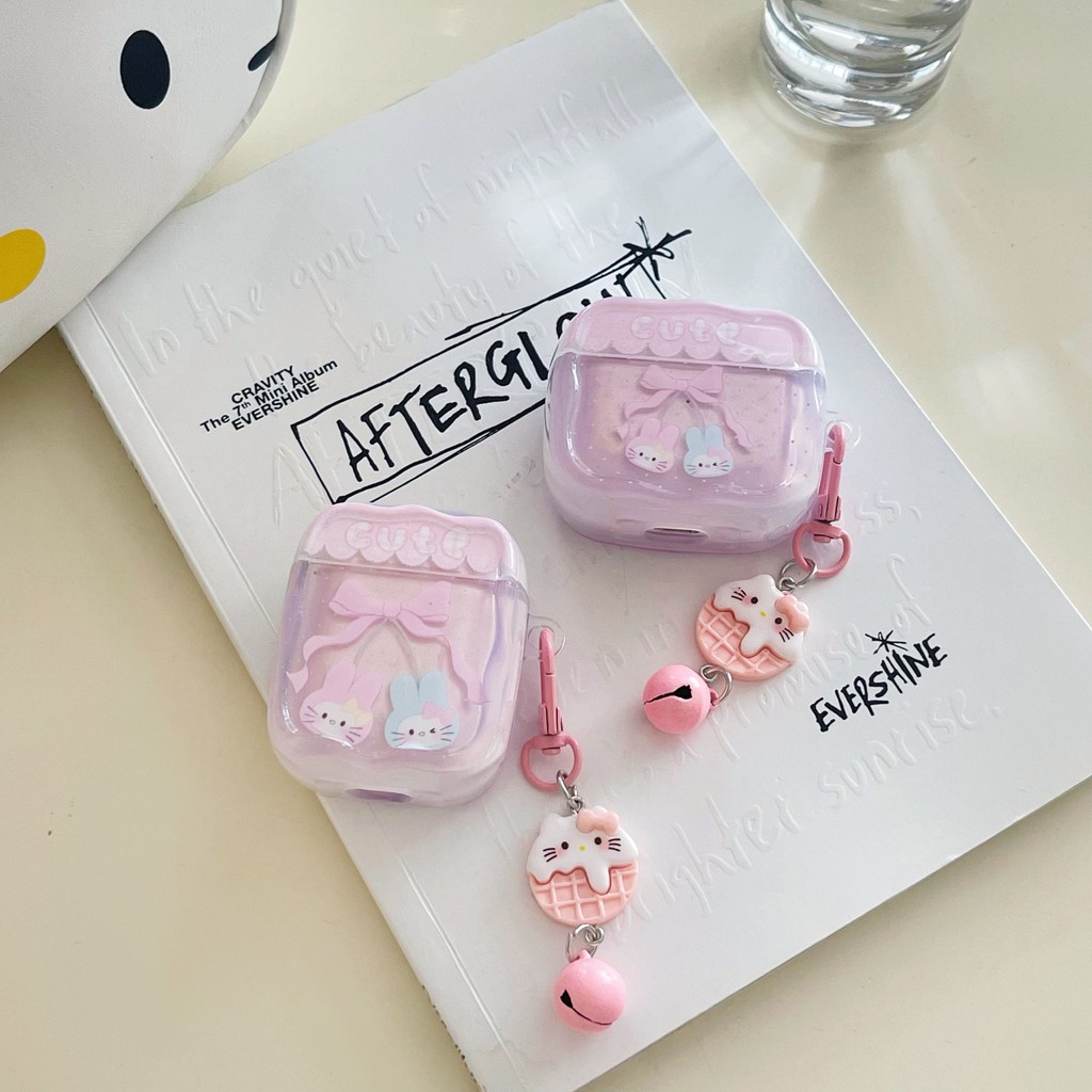 เหมาะสําหรับ เหมาะGOOJODOQ J201 J206 เคส Case เคสหูฟัง โบว์สีชมพูน่ารัก ...