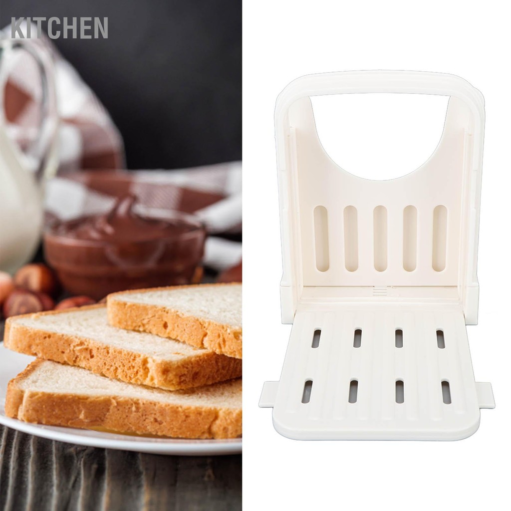 Kitchen Folding Bread Cutter Toast Slicing Machine ABS Adjustable Loaf ...