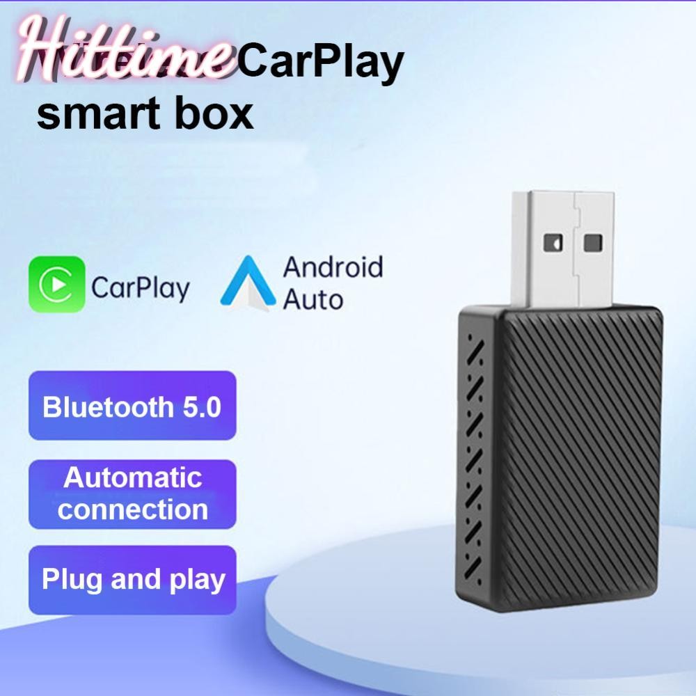 Hittime Mini 2 in1 Auto Wireless CarPlay & Android อะแดปเตอร์ไร้สายสมาร์ทกล่อง Dongle Bluetooth ...