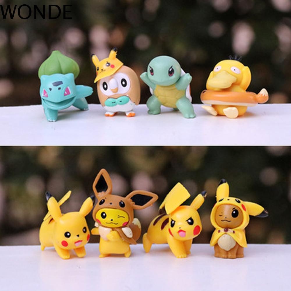 Wonde ตุ๊กตาโปเกมอนของเล่นรูปการ์ตูน Squirtle Bulbasaur Eevee Rowlet ...