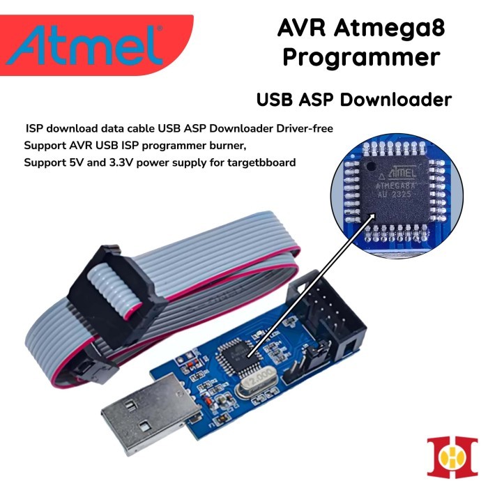 Usbasp Usb Asp Isp Avr โปรแกรมเมอร์ Usb Atmega Atmega8 Atmega128 Atmel Avr Downloader Arduino 10