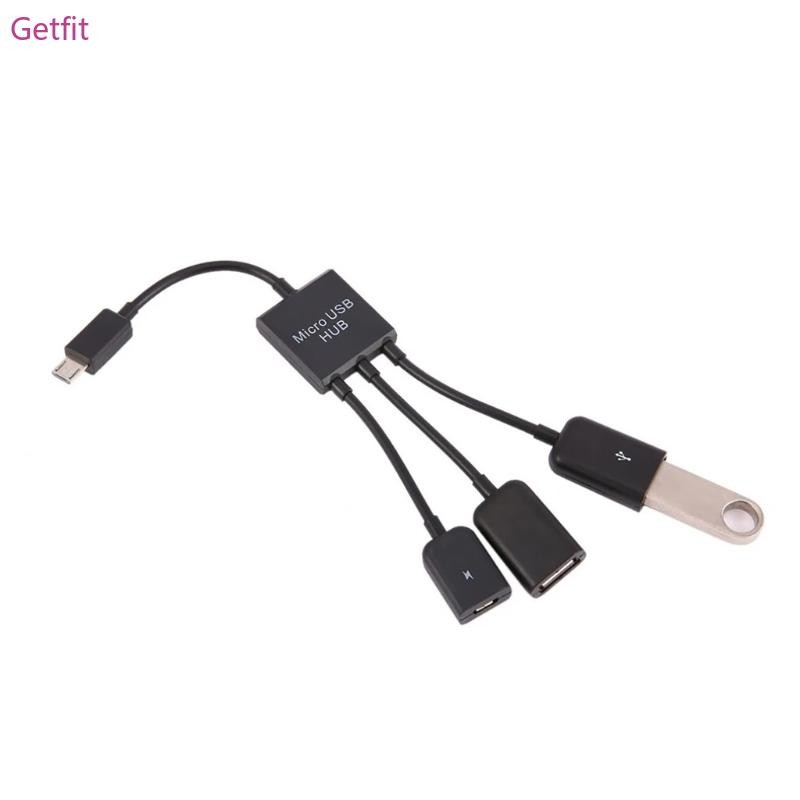 สาย GETF Type-C 3 In 1 Micro USB 2 0 พอร์ต Power-Charging OTG Hub Cable ...