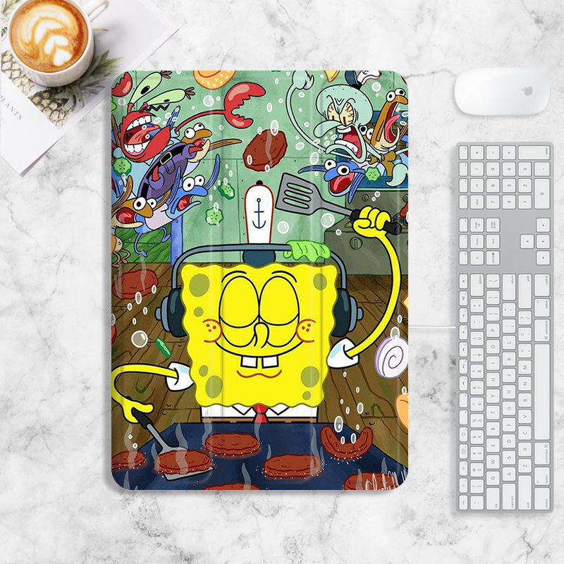 SpongeBob SquarePants เคสไอแพด gen10 gen11 เคส ipad pro11 pro12.9 pro13 ...
