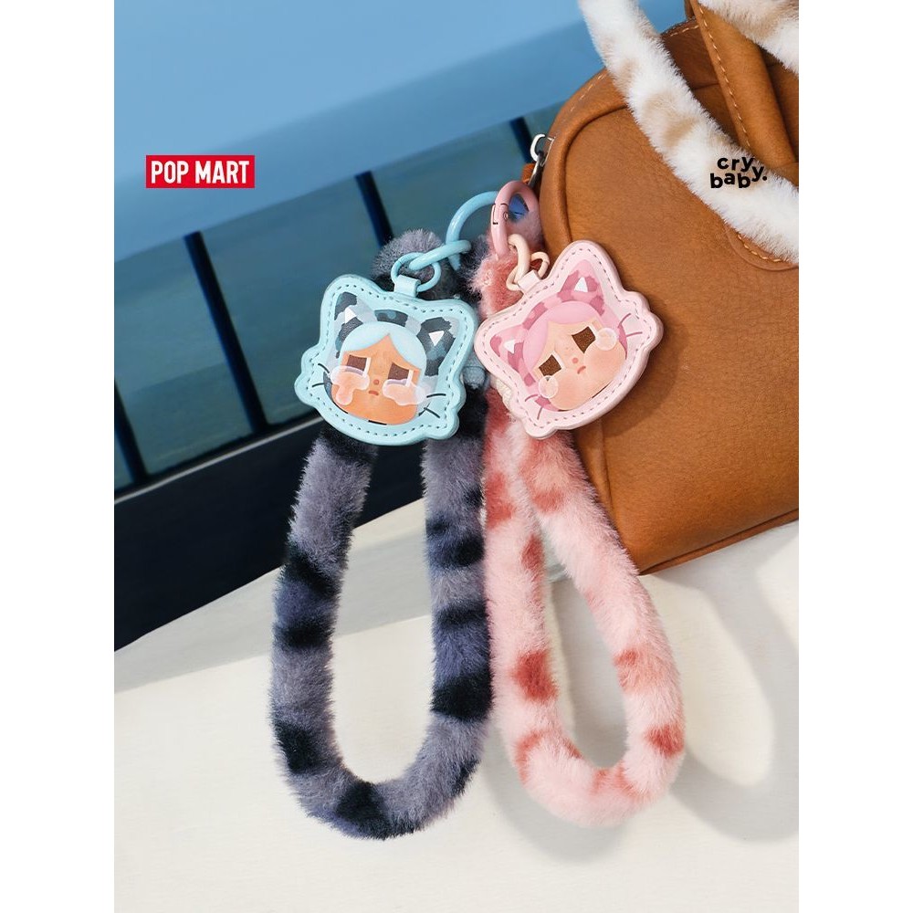 POPMART CRYBABY Leopard Cat Series-เชือกเส้นเล็กโทรศัพท์มือถือกล่อง ...