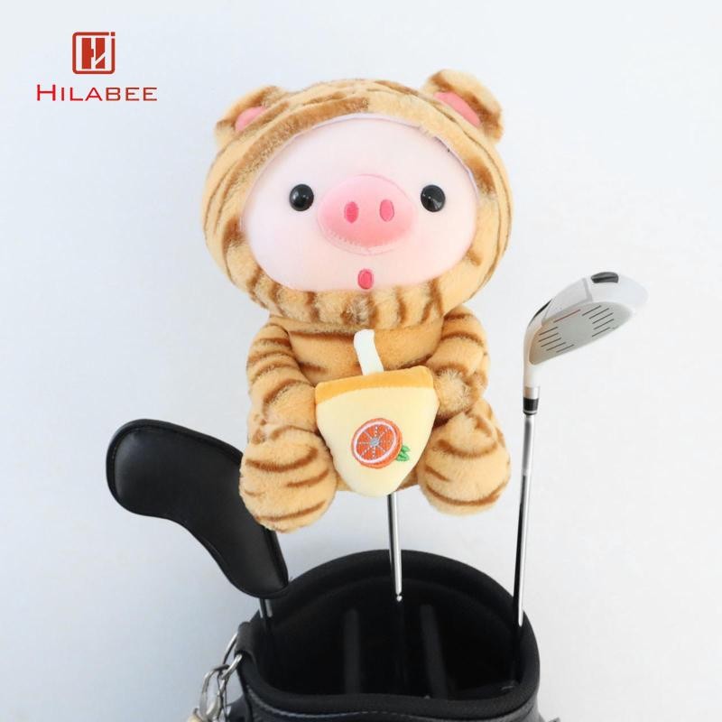 HILABEE Golf Wood Headcover Transport Protection Cute Piggy Guard Club ...