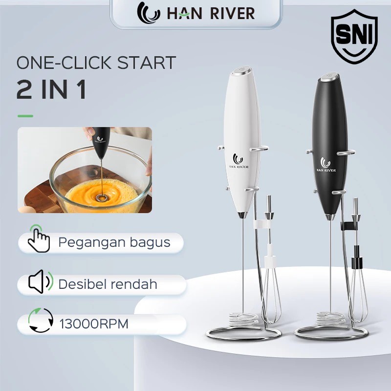Han River เครื่องผสมไฟฟ้ากาแฟนม Stirrer ไข่ Beater Hand Mixer เครื่องตี ...