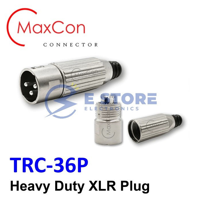 MaxCon TRC-36P Heavy Duty 3 Pin XLR Plug ไมโครโฟน PA Mixer Connector ...