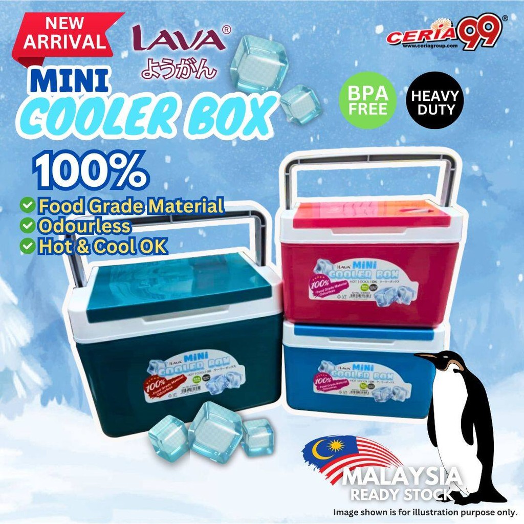 CERIA2Lt & 5lt Lava Mini Ice Bucket Mini Cooler box กล่องปิคนิค Baldi ...