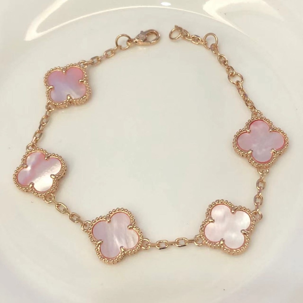 Van Cleef & Arpels สร้อยข้อมือกําไลข้อมือที่ละเอียดอ่อน Hollow Monogram ...