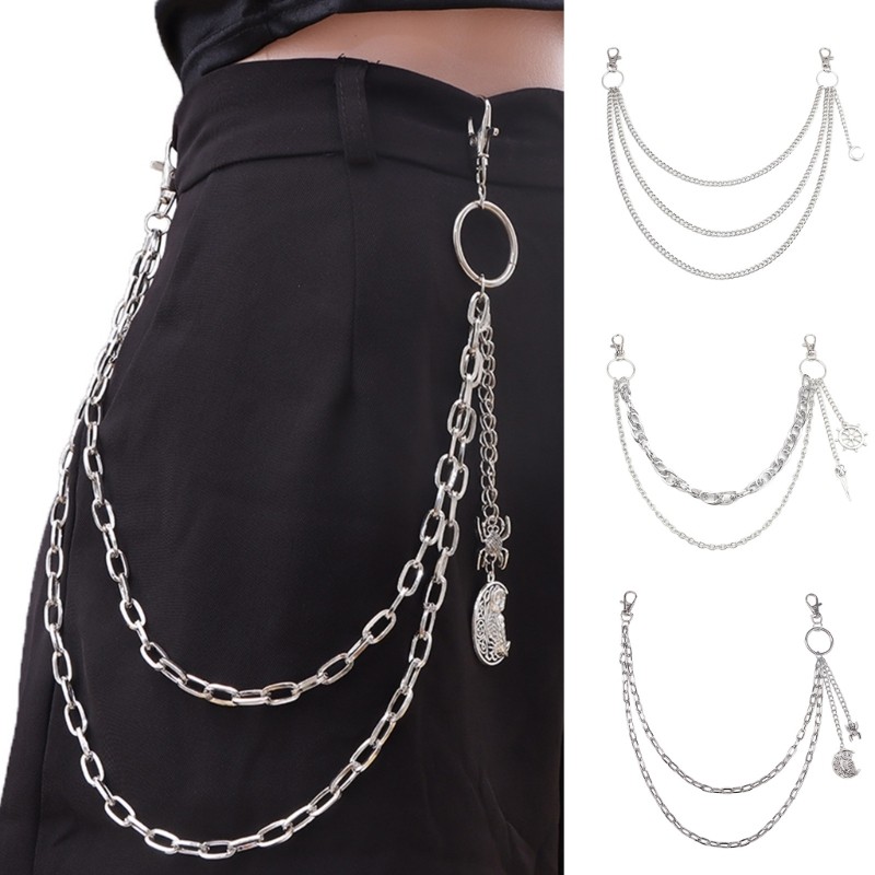 Rr Hip Hop Body Chain กางเกงยีนส์กางเกงสไตล์ Spiders กางเกงเสื้อผ้า ...