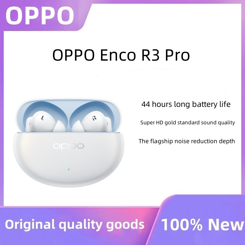 Original OPPO Enco R3 Pro ชุดหูฟังบลูทูธลดเสียงรบกวนไร้สายที่แท้จริงหูฟังเกมเพลงอินเอียร์สากล ...