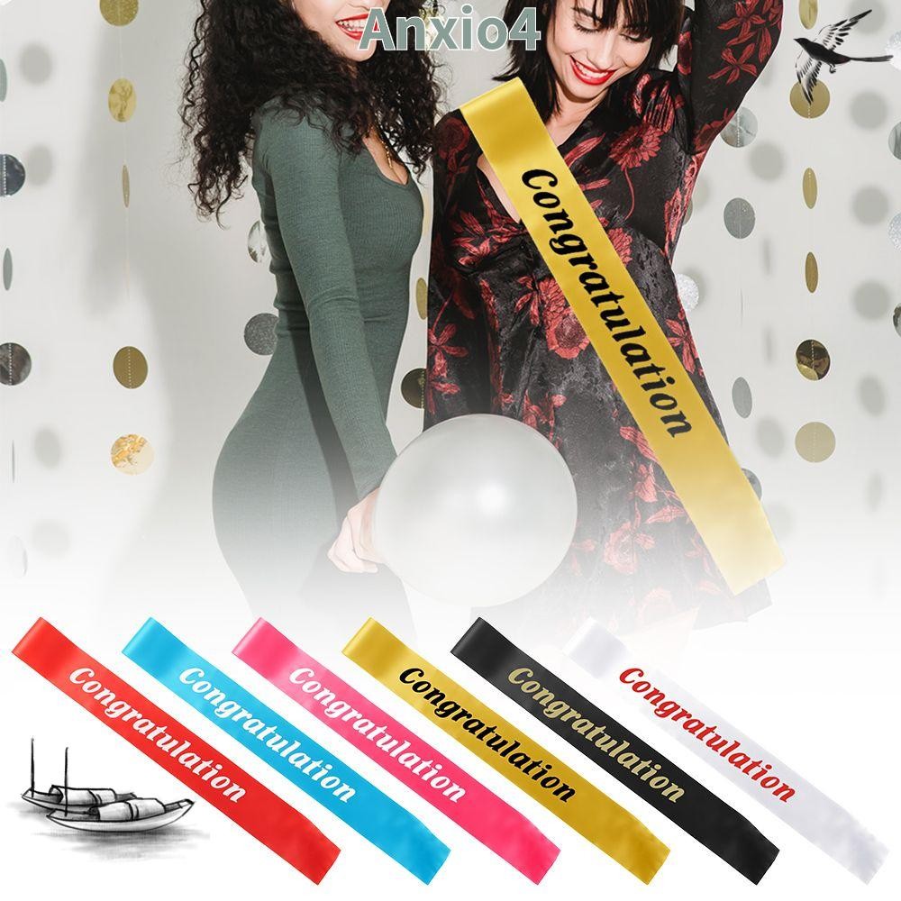 ANXIO4 1 ชิ้น ขอแสดงความยินดี Sash Ribbons Festival Graduation Sash ...