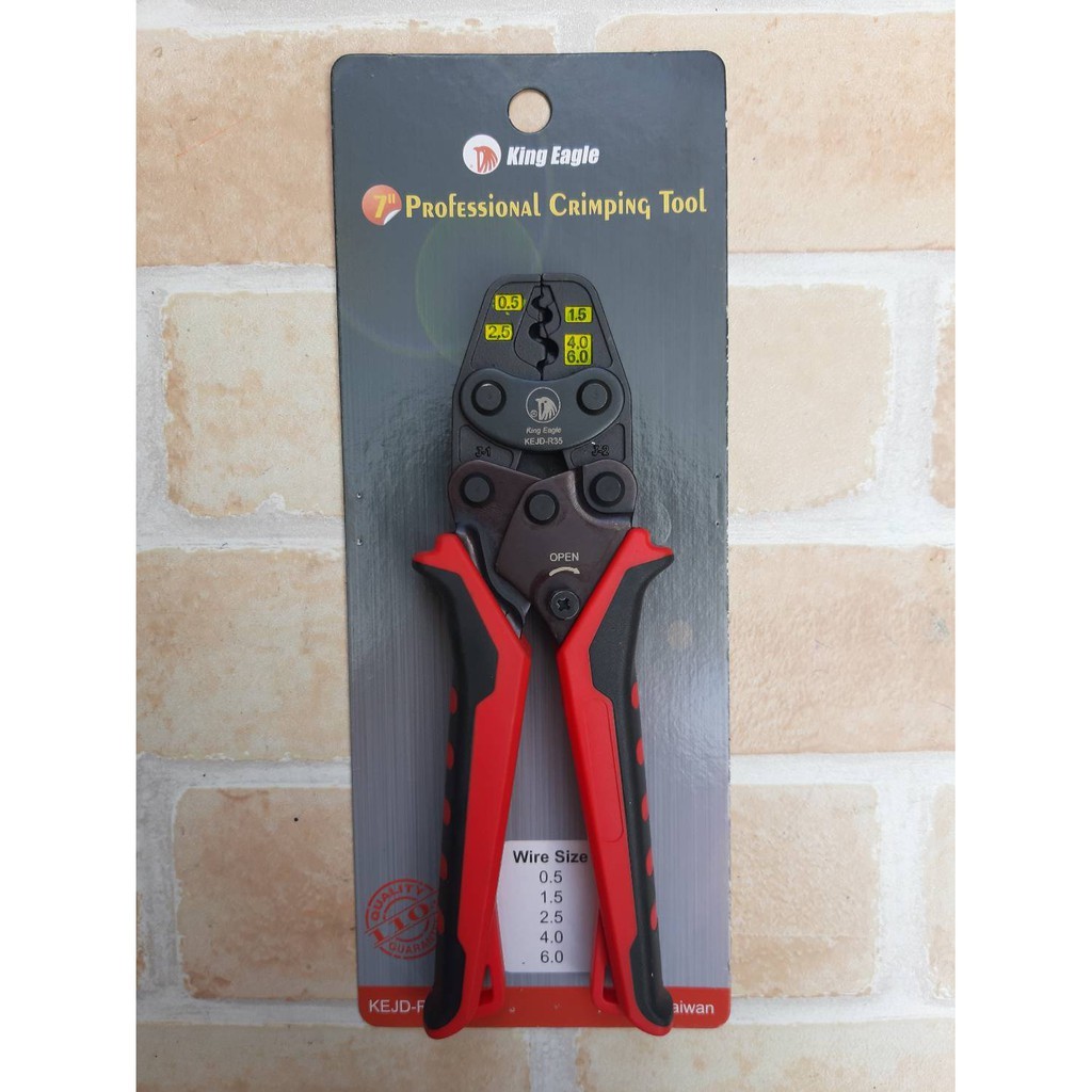 คีมย้ำหางปลาเปลือยสายไฟ KING EAGLE รุ่น KEJD-R35 ขนาด 7.5 นิ้ว | Shopee ...
