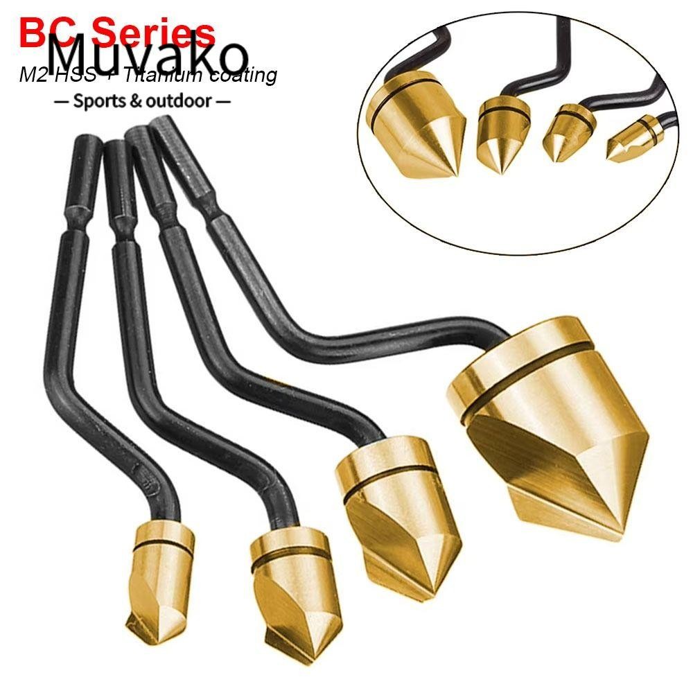 MUVAKO 1 ชิ้น Countersunk Chamfer เจาะบิต,ไทเทเนียมเคลือบ Chamfering ...