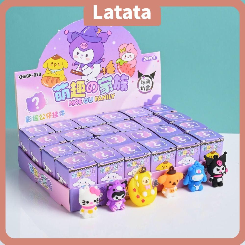 LATATA 24box/set Toys, Sanrio Labubu Doll Keychain Box, The Powerpuff ...