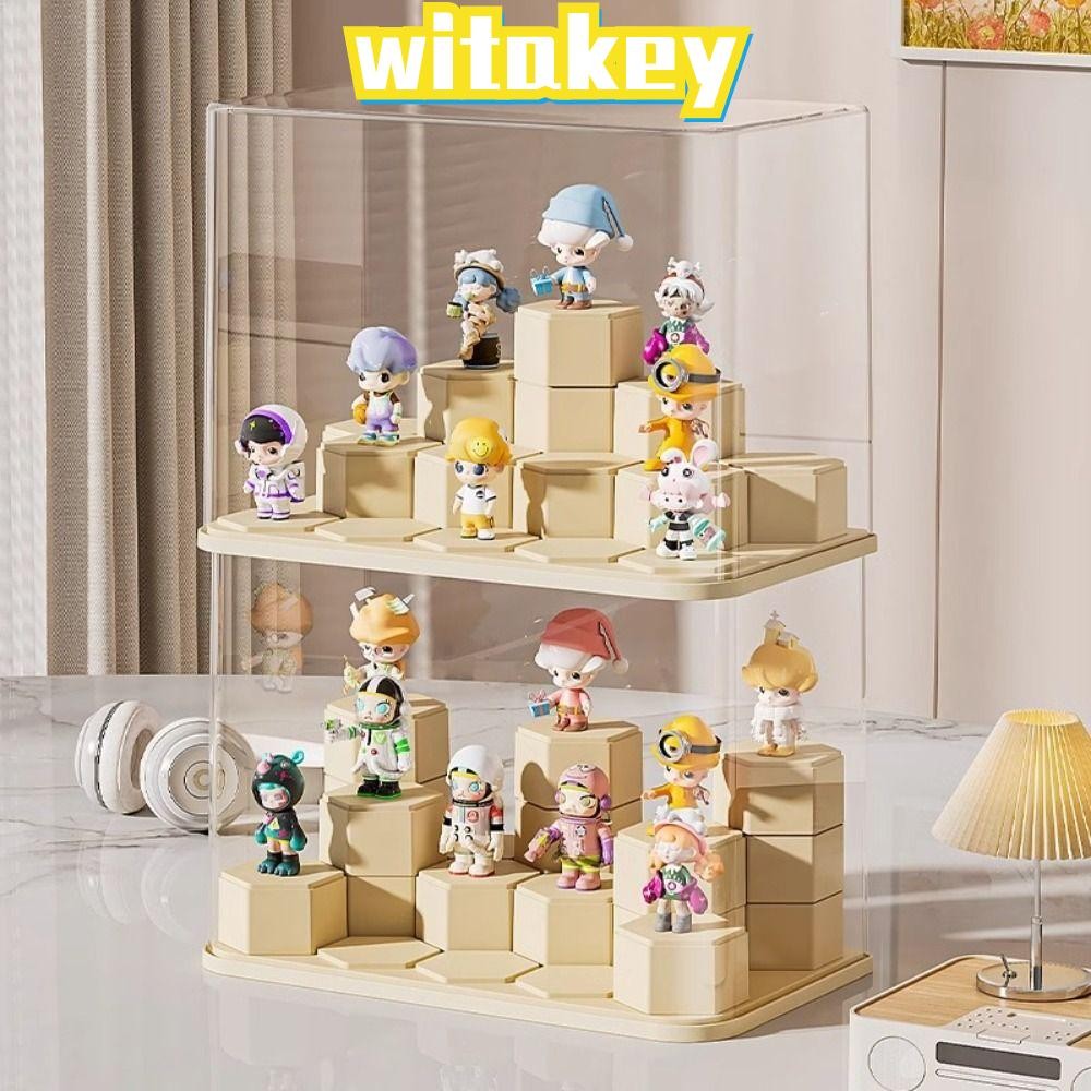 จอแสดงผลกล่อง WITAKEY, ขาตั้งจอแสดงผล Pop Mart แบบใสกันฝุ่น, ที่จัดระเบียบตัวเลขอะคริลิค ...