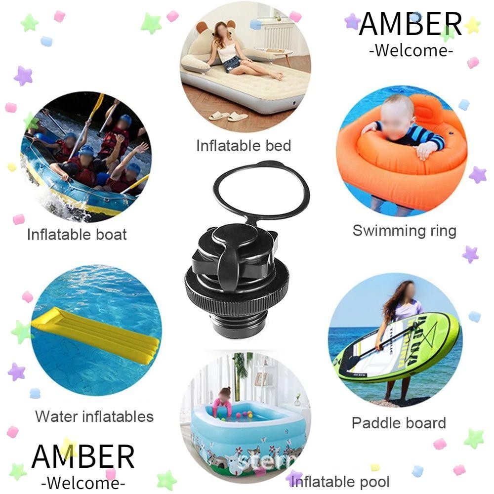 AMBER 1/2pcs Air Valve Inflatable เรือ Kayak Raft Airbed สีดํา ...