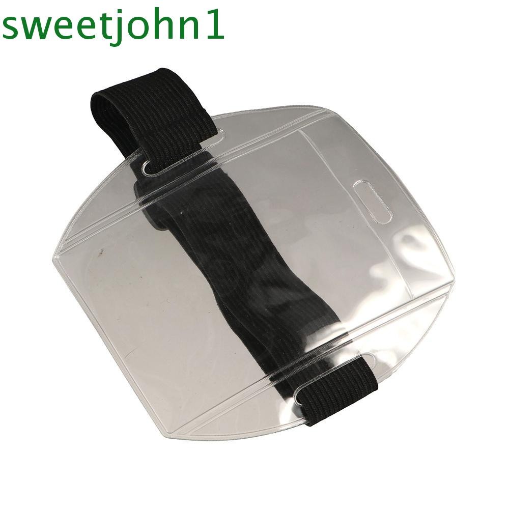 SWEETJOHN Arm Band ID Badge Holder, พลาสติกโปร่งใส ID Card Holder, Arm ...