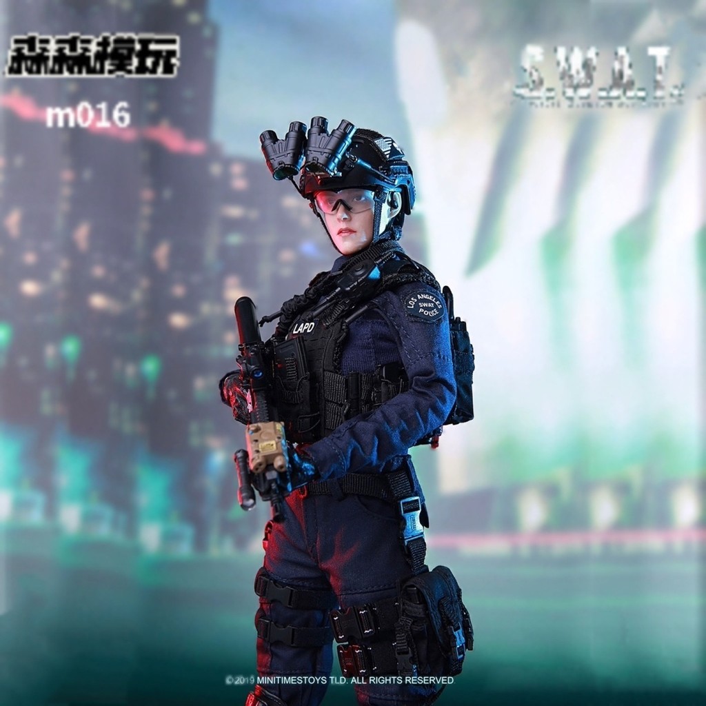 โมเดลทหารจิ๋ว MINITIMES 1/6 รุ่น M016 ฟิกเกอร์ตำรวจหญิงลอสแอนเจลิส ปริศนา LAPD | Shopee Thailand