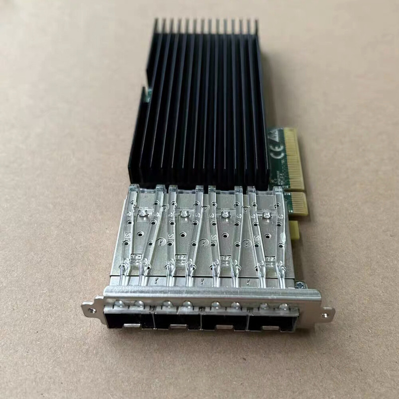 Intel X520-DA4 สี่พอร์ต 10 การ์ดเครือข่าย Gigabit 4x 10Gbs SFP 82599ES ...