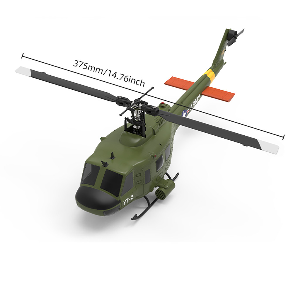 Yuxiang F07 UH-1 Huey Aileronless เฮลิคอปเตอร์ 2.4G 6CH มอเตอร์ไร้แปรง ...