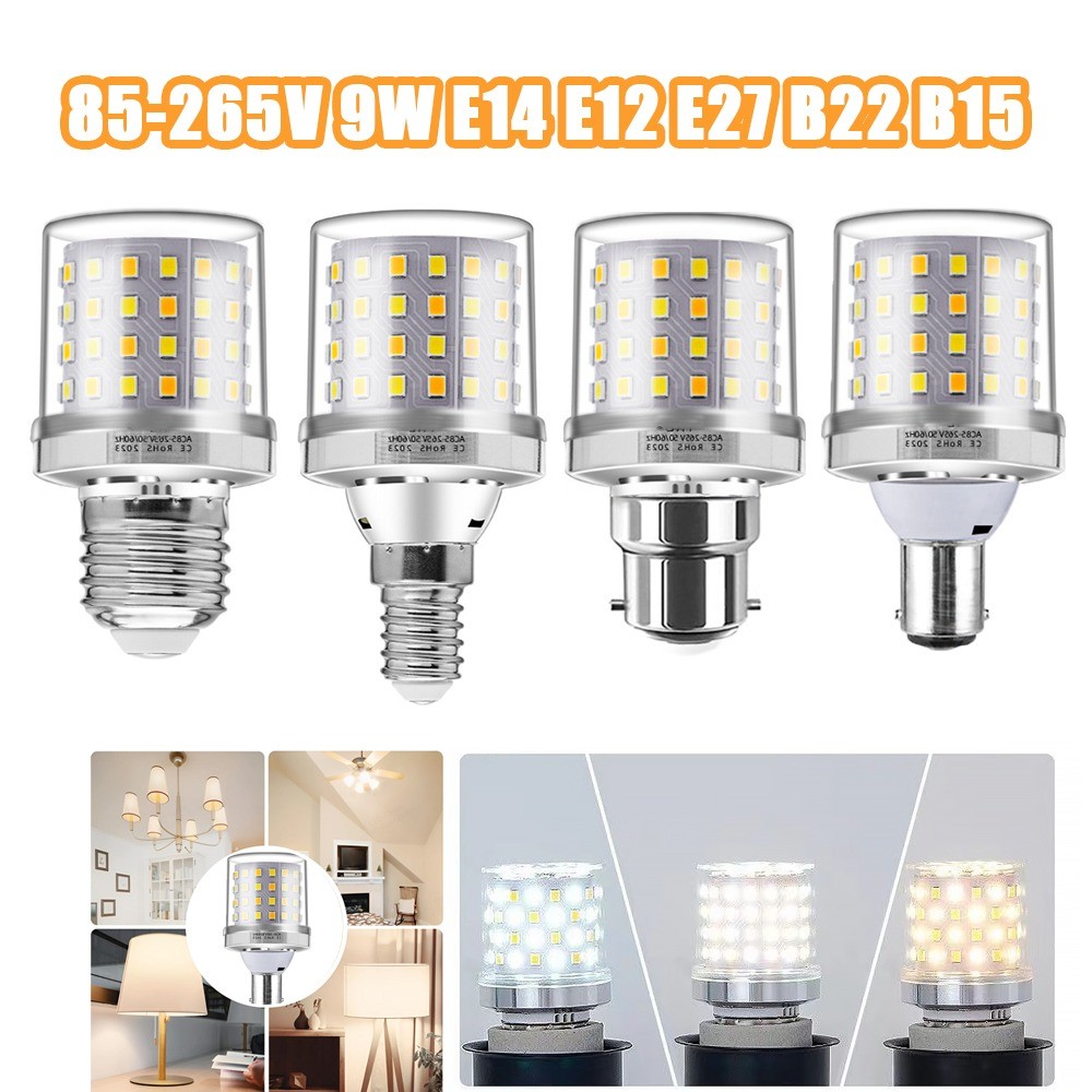 9w Mini E27 E14 E12 B15 B22 LED หลอดไฟรูปเห็ดไม่มีการสั่นไหว AC 85-265V หลอดประหยัดไฟ | Shopee ...