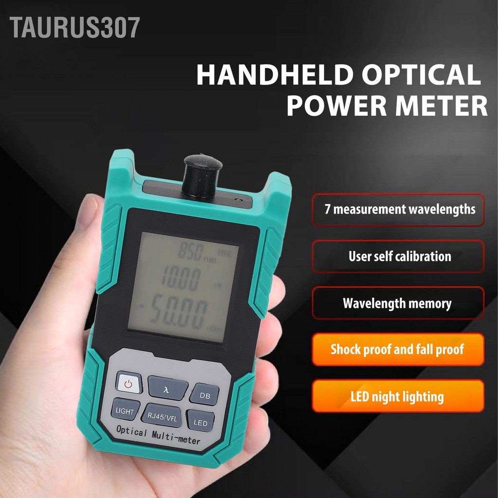 Taurus307 Optical Power Meter Mini Fiber Optic Cable Decay Tester FC SC ...