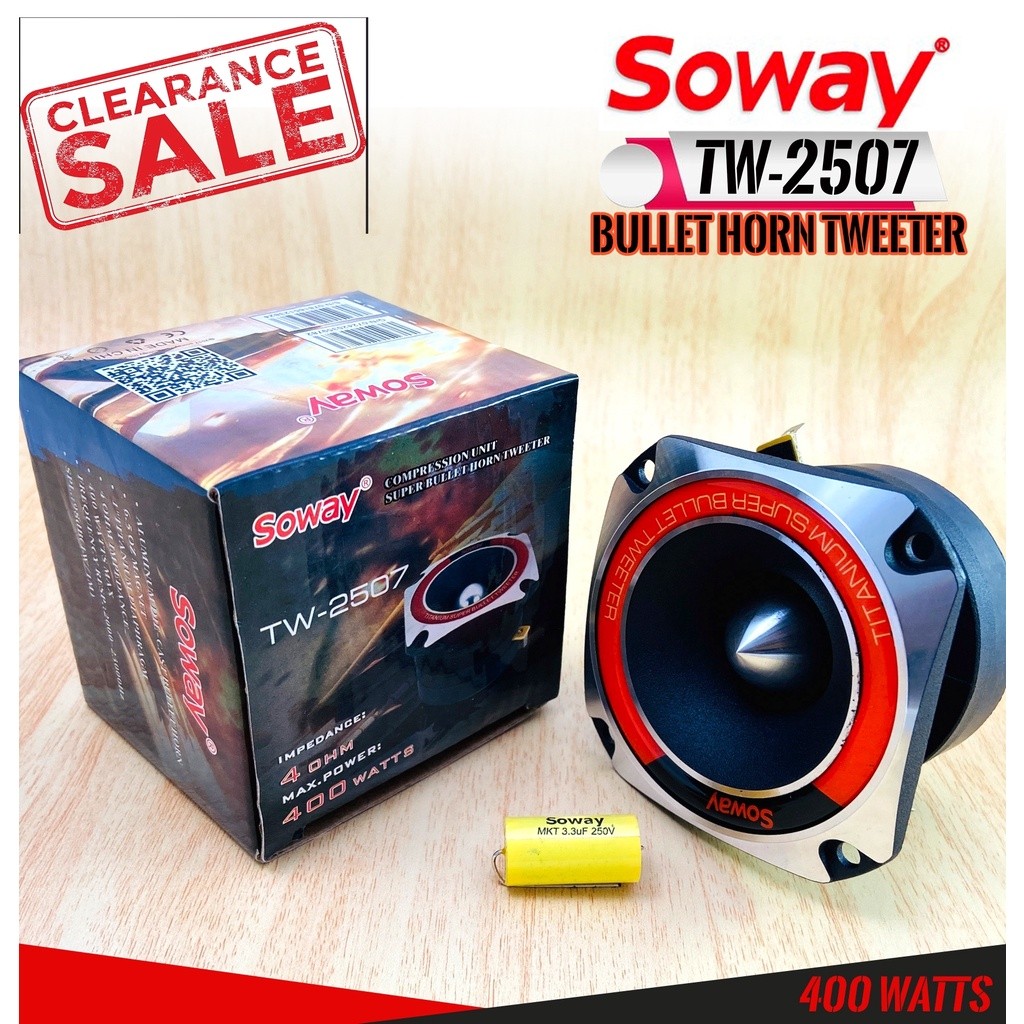 SOWAY รุ่น TW-2507 เสียงแหลมหัวจรวด แหลมจานเสียงดีจัดจ้าน!400วัตต์ แถมC ราคา 299 บาท ราคาต่อดอก ...