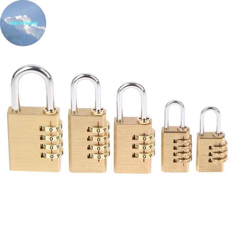 Warmwing ทองเหลือง Mini 3/4 หลักหมายเลขรหัสล็อคกุญแจ Pad ล็อครีเซ็ตสําหรับ Travelling กระเป๋าตู้ ...