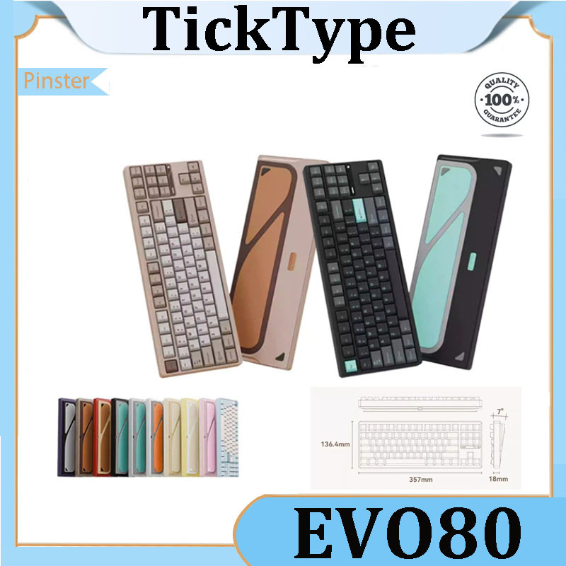 Ticktype EVO80 Tri-mode 2.4G Bluetooth Linear Aluminium Mechanical Keyboard | Shopee Thailand