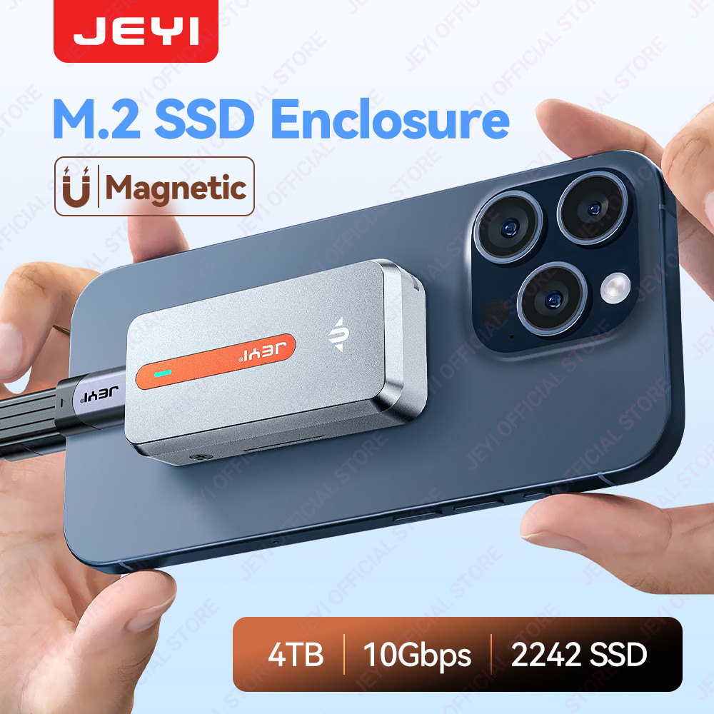 JEYI Magnetic M.2 NVMe SSD อลูมิเนียมอัลลอยด์ฮาร์ดไดรฟ์ - USB3.2 Gen2 ...