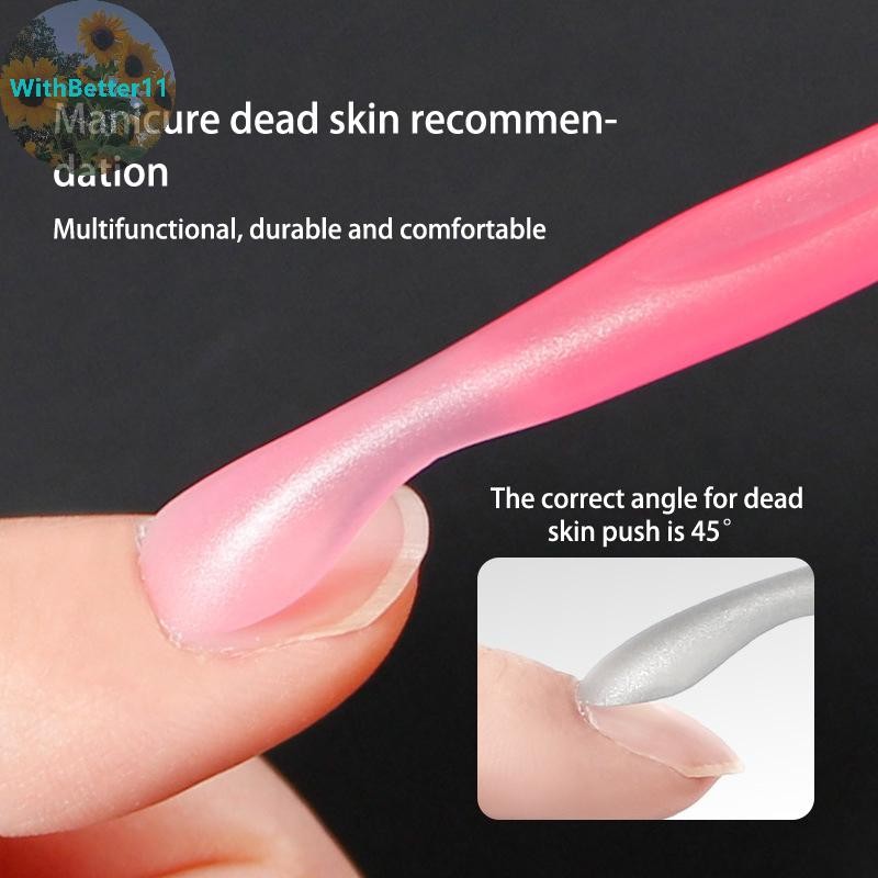 Better 2pcs เล็บ Cuticle Pusher พลาสติก Double End Reusable เล็บ ...