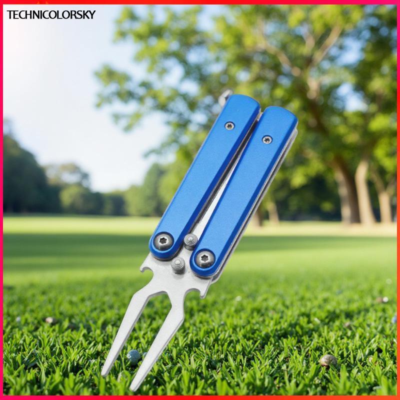 Technicolorsky Golf Alloy Forks Golf Divot Repair Tool โลหะพับได้ Divot ...