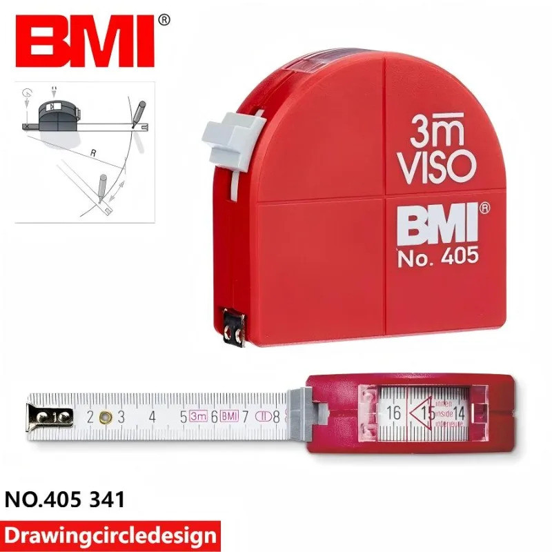 BMI NO.405 341 เทปวัดสแตนเลสความแม่นยําสูง,ไม้บรรทัดเมตริก 3 เมตร ...