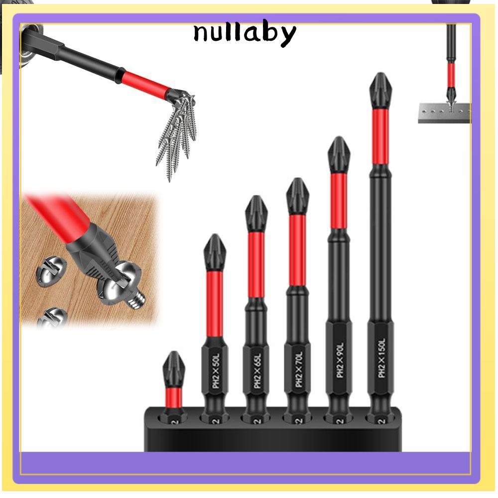 NULLABY 4/5/6 ชิ้น Phillips Bit, Shock Resistance Non-slip Magnetic ...
