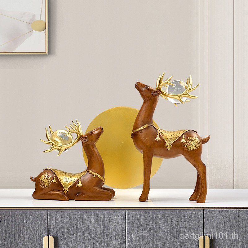 รูปปั้นตกแต่งงานฝีมือ Shopee Home Light Luxury Animal Crystal Ball เร ...